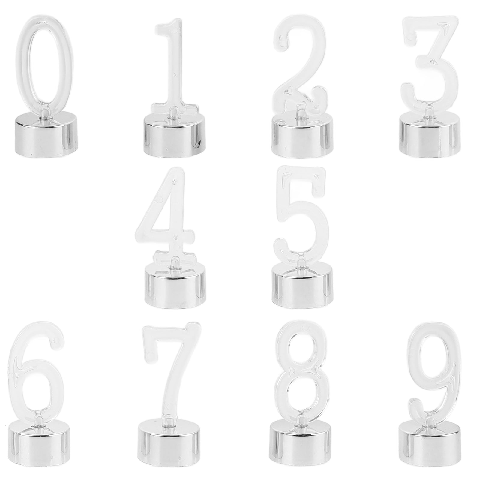 10 Pcs Paper Birthday Decorations Candles Digital Light Bar Lights ...