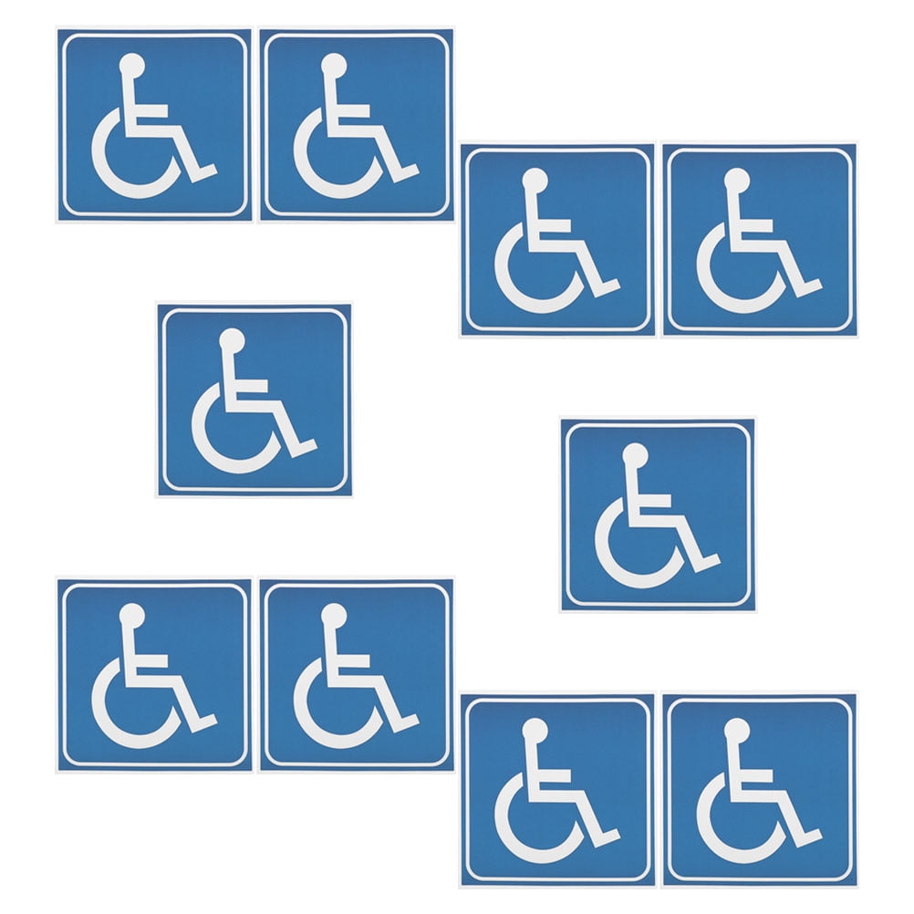 10 Pcs Disable Wheelchair Sticker Disability Sign - Walmart.com