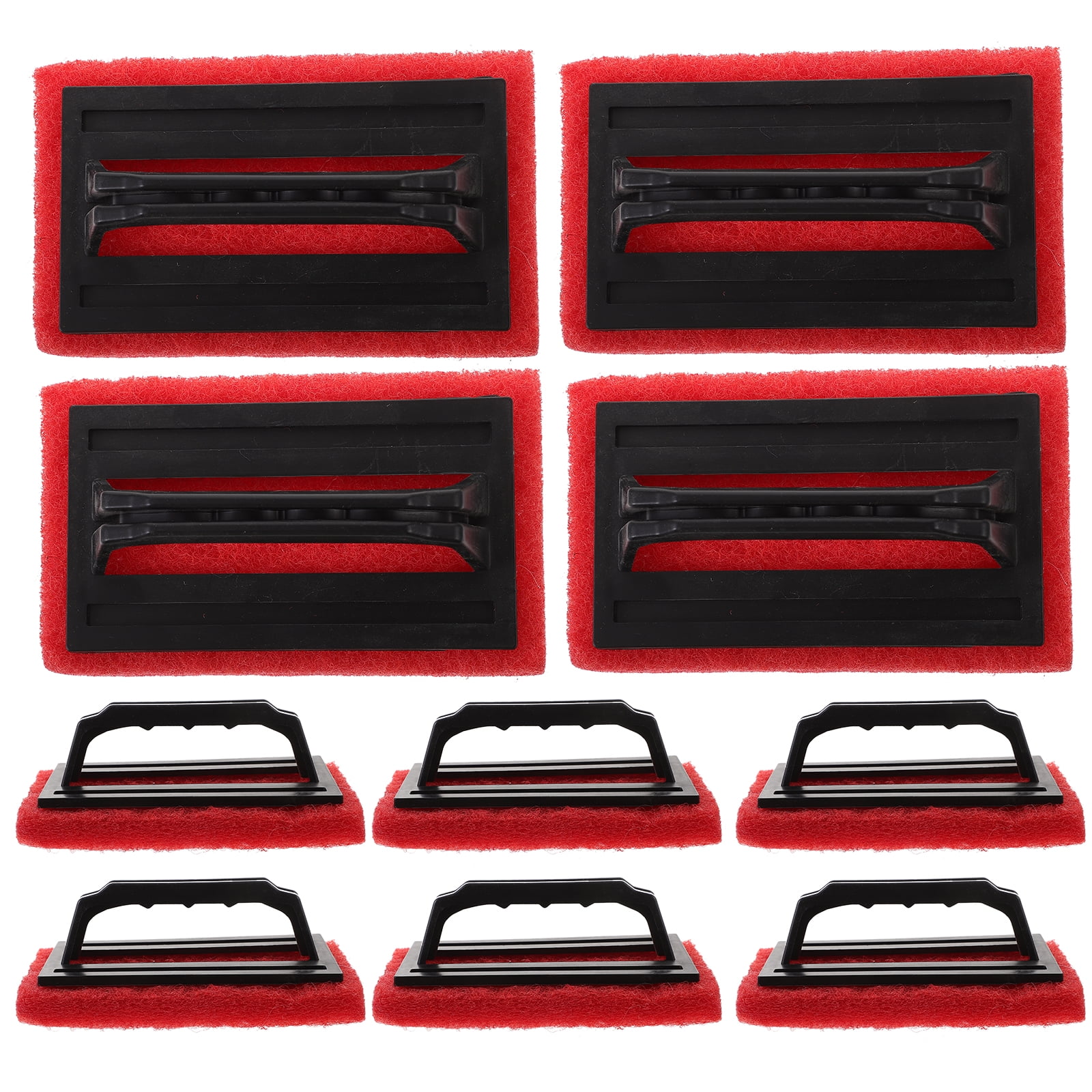 10 Pcs Dish Scrubber Sponge Household Oven Red Plastic Fiber - Walmart.com