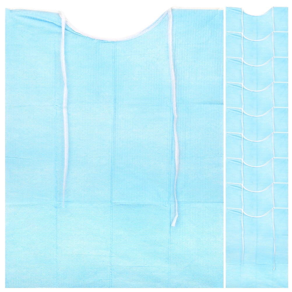 10 Pcs Disposable Bib for Adults Eating Bibs Breathable Man Elder Paper ...