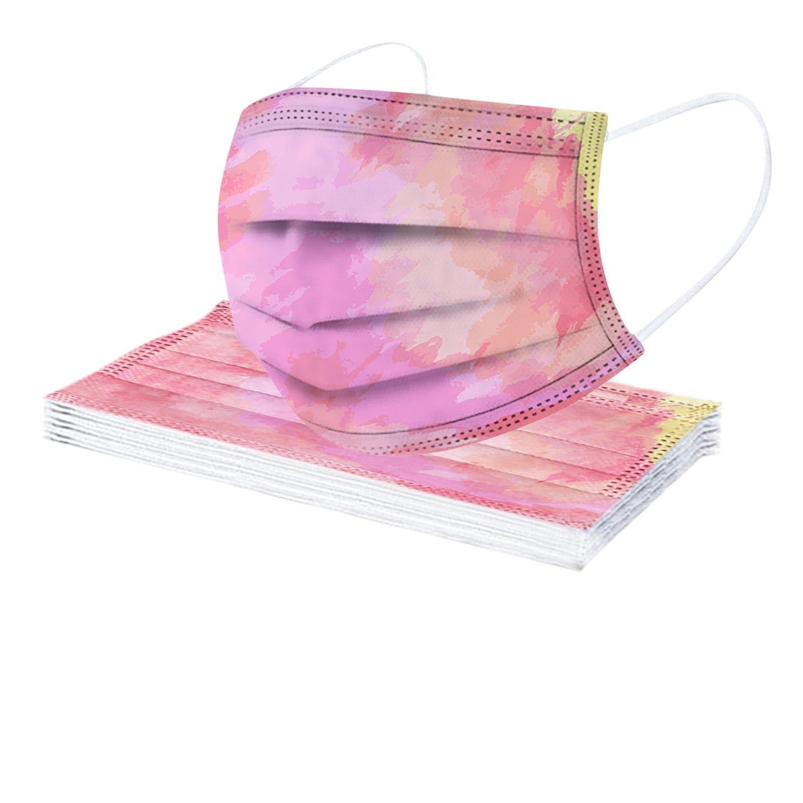 10 Pcs Disposable Face Masks,Disposable Masks,3 Ply ProtectFace Masks ...