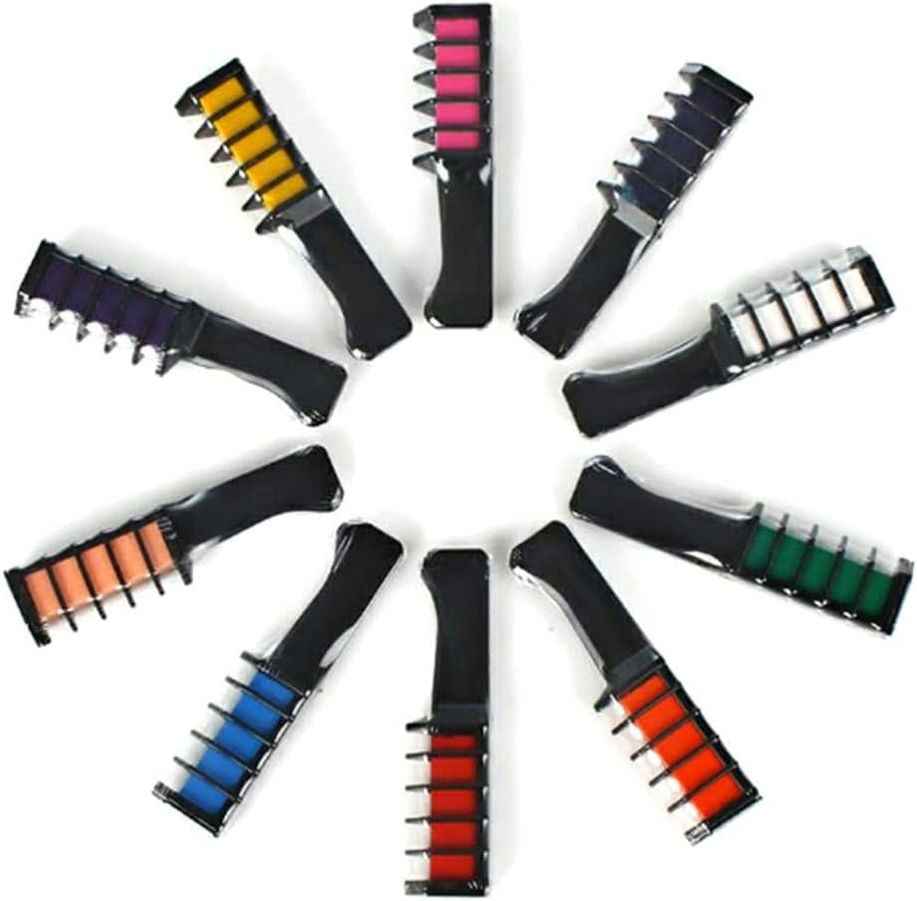 10 Pcs Disposable Hair Dye Comb Temporary Hair Chalk Color Combs ...