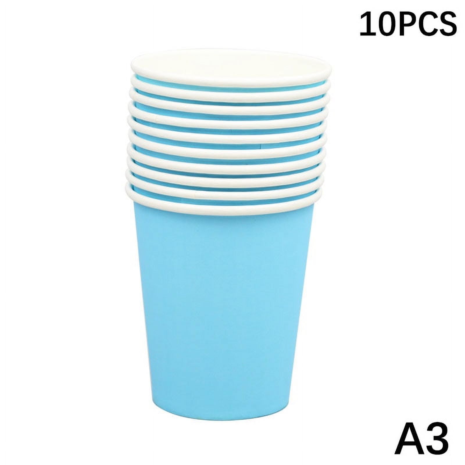 10PCS 9oz 250ml Solid Thick Paper Cup Disposable Cup Wedding Birthday ...