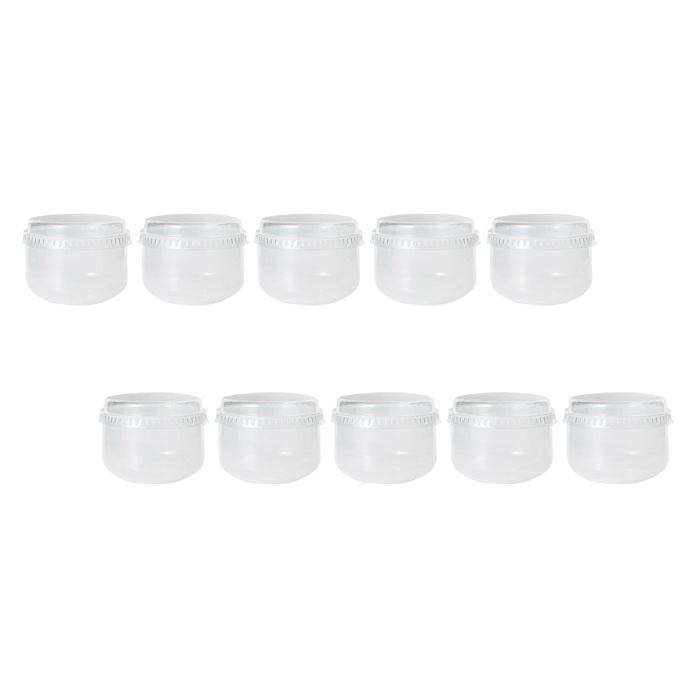 10 Pcs Disposable Yogurt Cup Glass Container with Lid Clear Dessert ...