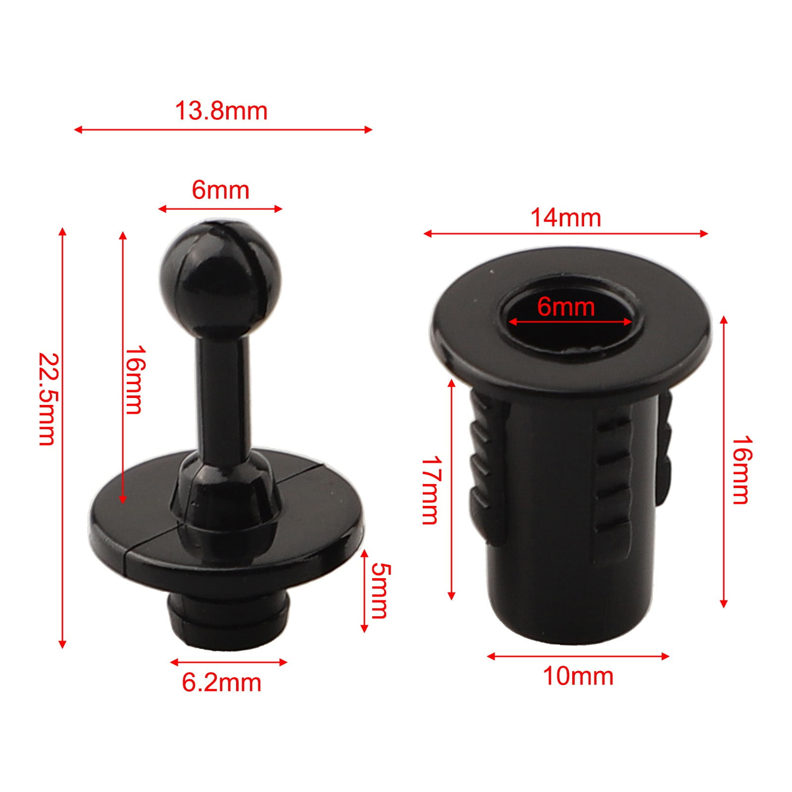 10 Pcs Diy Audio Speaker Buckles Plastic Ball Socket Type Grill Guides ...