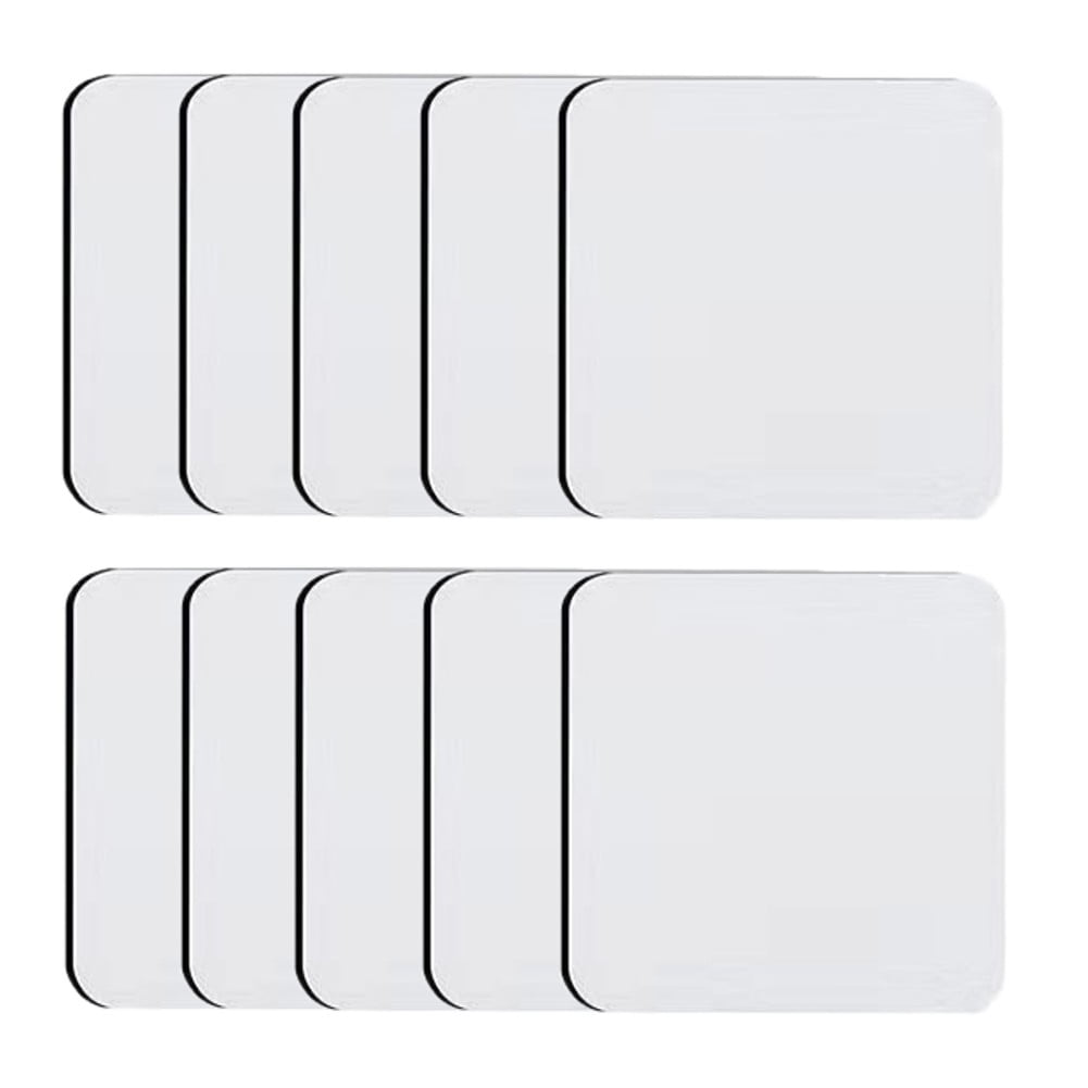 10 Pcs DIY Graphics Sublimation Cup Mat Coasters Blanks Round Square ...