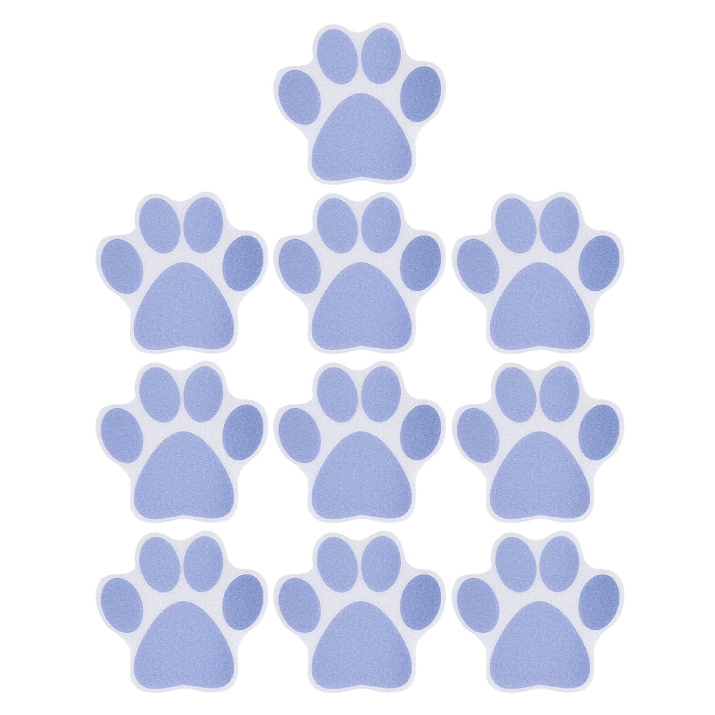 10 Pcs Dog Paw Print Non-slip Stickers Shower Traction Strips Pattern ...