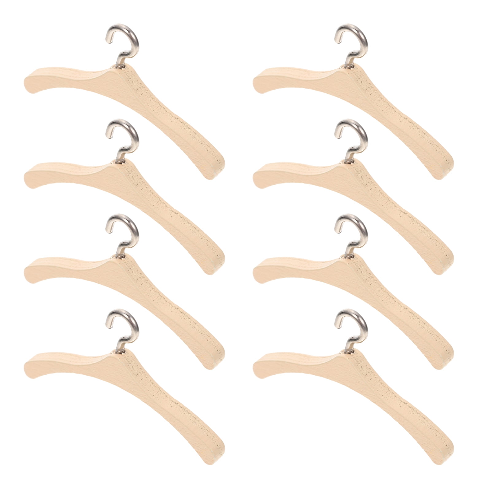 10 Pcs Dollhouse Hanger Decor Kid Hangers Dolls Dress Hanger Wood Trim ...