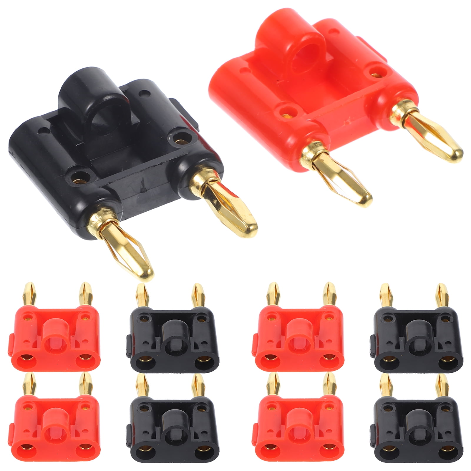 10 Pcs Double Banana Plug Speakers Gold Plated Plugs Connector for ...