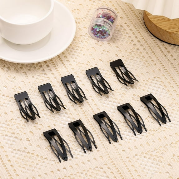 10 Pcs Double Grip Hair Clips, Metal Snap Hair Clips Hair Barrettes for ...