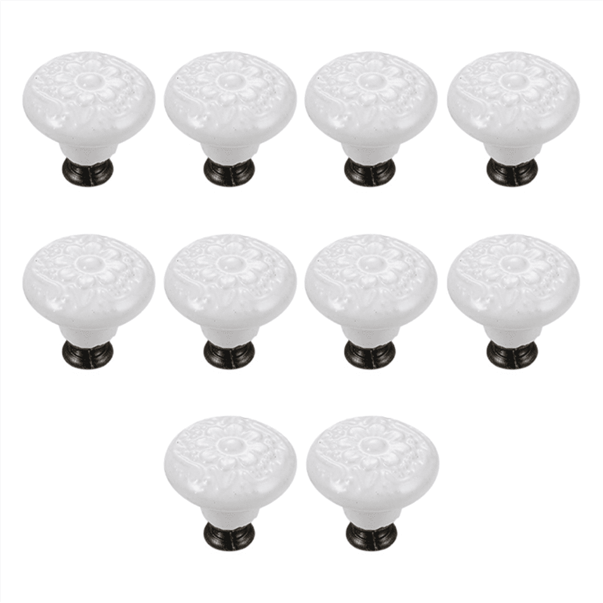 10 Pcs Drawer Pull Handles Round Cabinet Knobs Vintage Ceramic Door ...