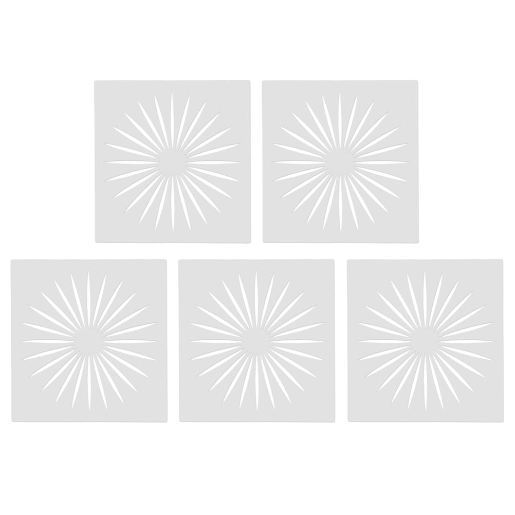 10 Pcs Drawings Wall Art Sun Pattern Templates Child 13X13CM White ...