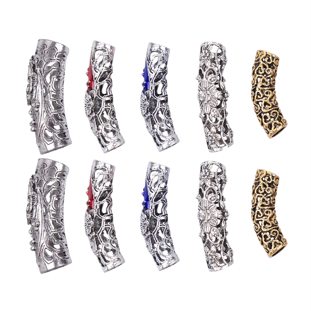 10 Pcs Dreadlocks Braiding Beads Accessories Hair Rings Rollers for ...