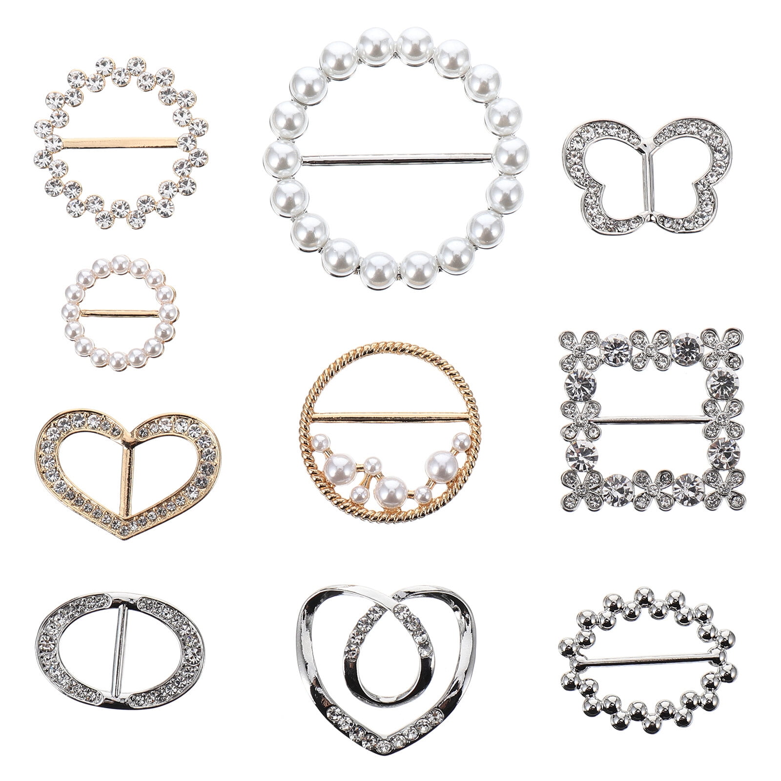 10 Pcs Dress Corner Knot Alloy Buckles Practical Scarf Buckles (Mixed ...