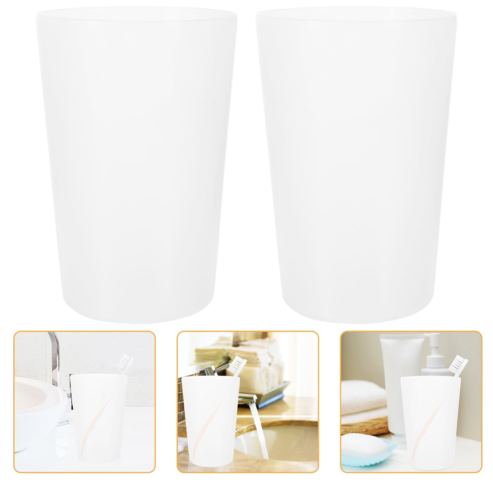 Transparent Plastic Travel Mug for Daily Use Toothbrush Cup with 10pcs ...