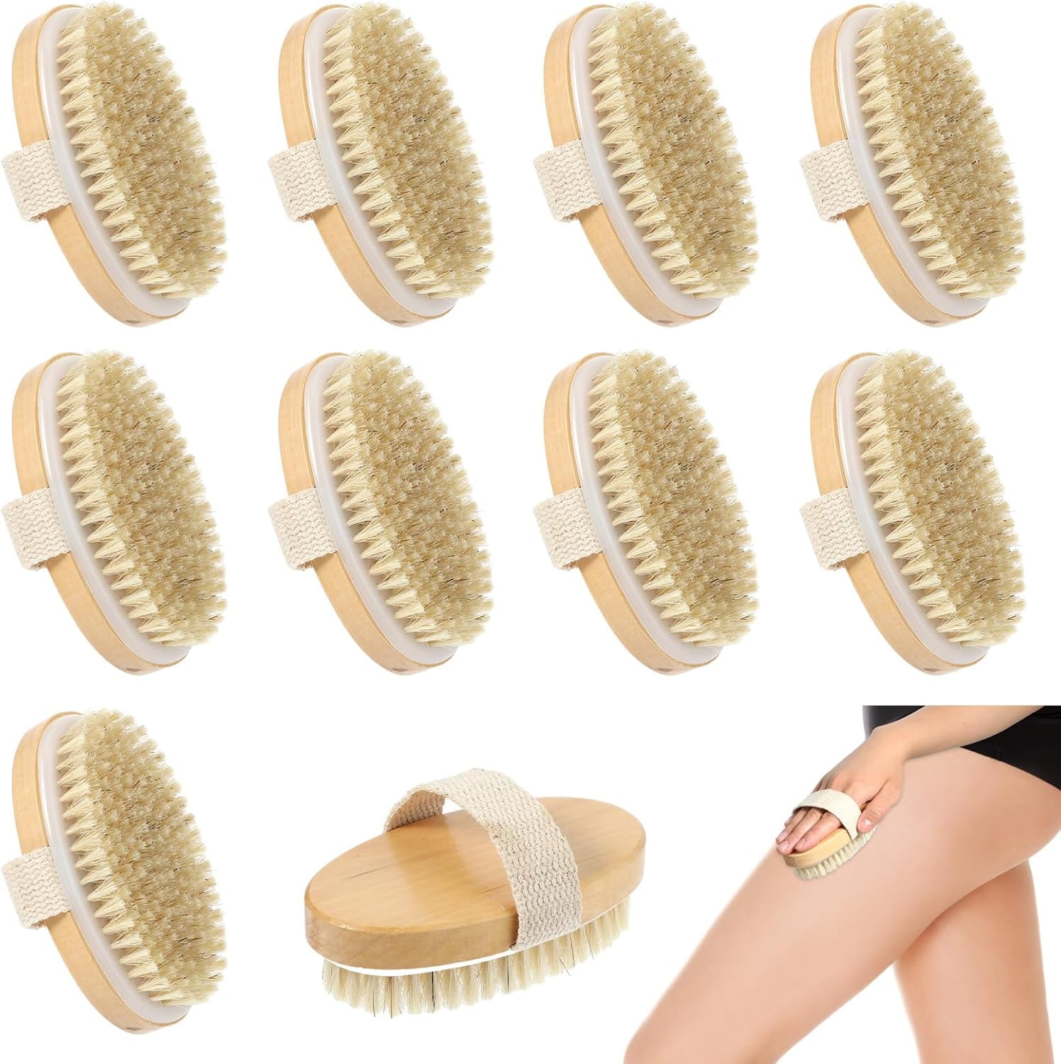 10 Pcs Dry Brushes for Body Dry Brushing Body Brush Exfoliating Brush ...