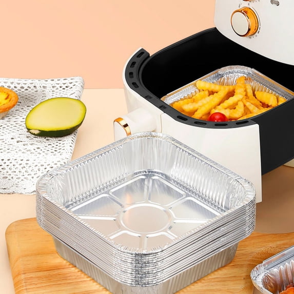 10 Pcs Durable Aluminum Foil Pans 9x9 Inch Disposable Square Baking ...