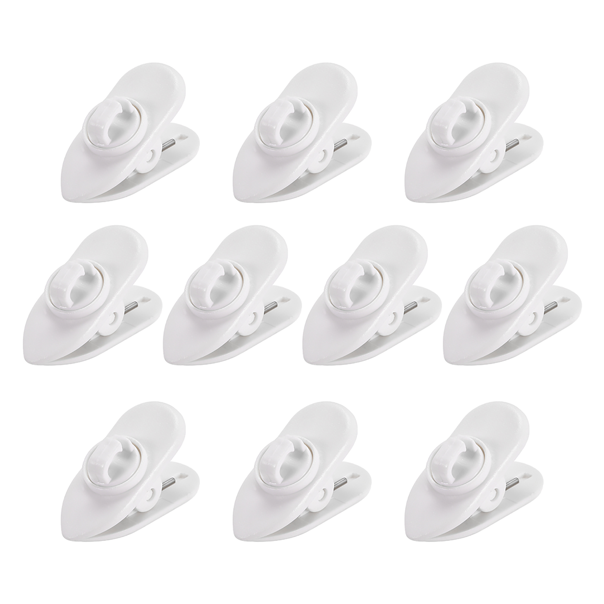 10 Pcs Earphone Clips Wire 360 Degree Rotate White Earphone Cable ...