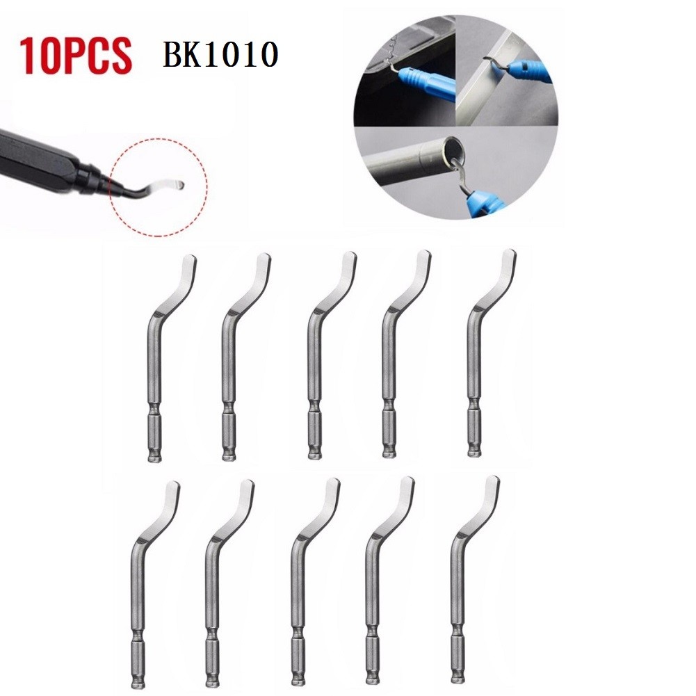 10 Pcs Edge Cutter Blades BK1010 Deburring Handle Reamer Trimming Burr ...