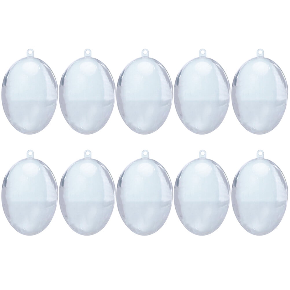 10 Pcs Egg Decoration Box Jumbo Eggs Balls Clear Christmas Ornaments ...