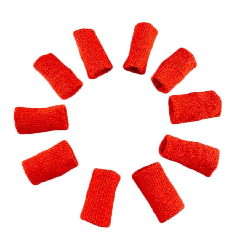 10 Pcs Elastic Finger Sleeves For Basketball Anti Sprain Thumb Brace ...
