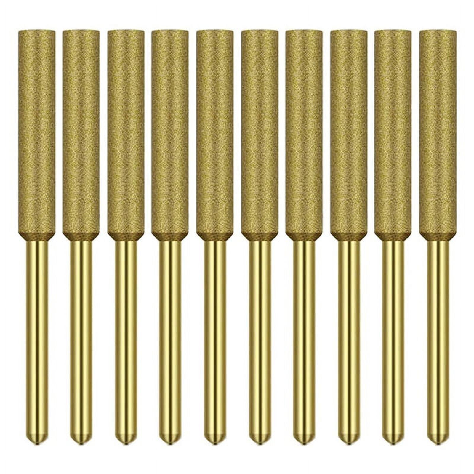 10 Pcs Electric Chainsaw Sharpener Stone Burr Grinding File,Titanium ...