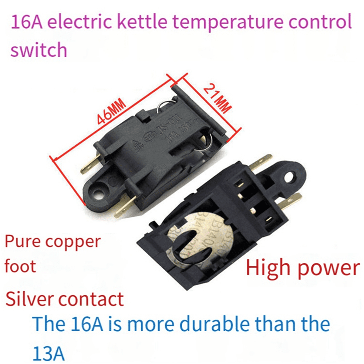 10 Pcs Electric Kettle Steam Pressure Jump Switch 16A Kettle Power Switch Thermostat Temperature ...