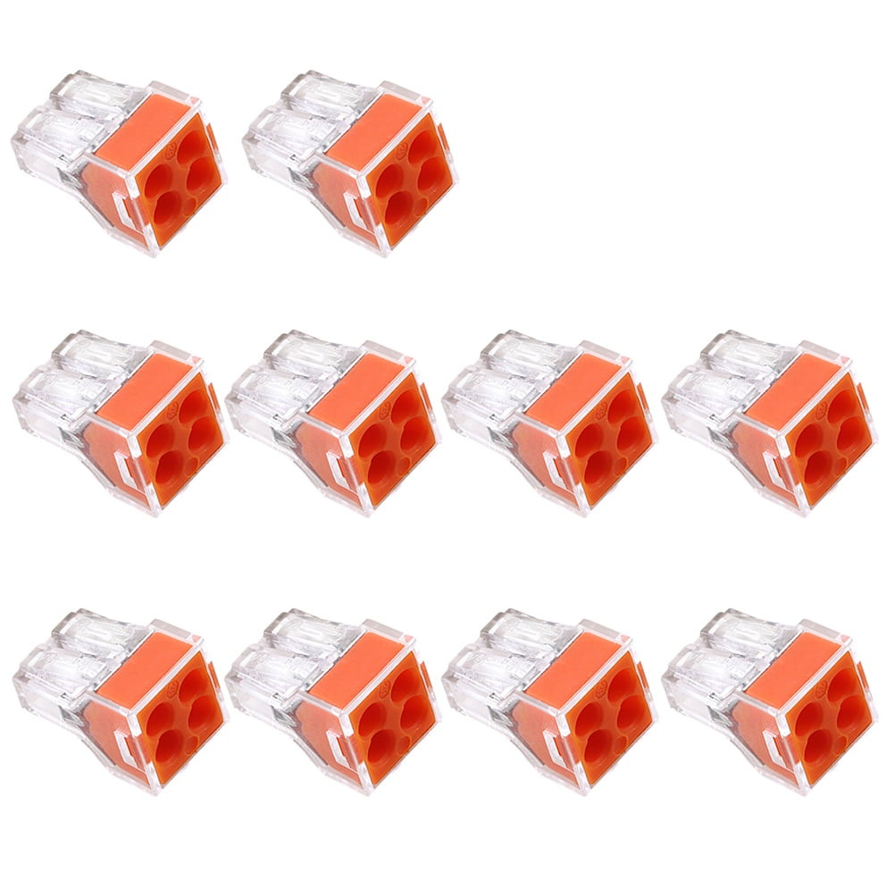 10 Pcs Electrical Connectors Wire Connection Terminal Pearlescent Block ...