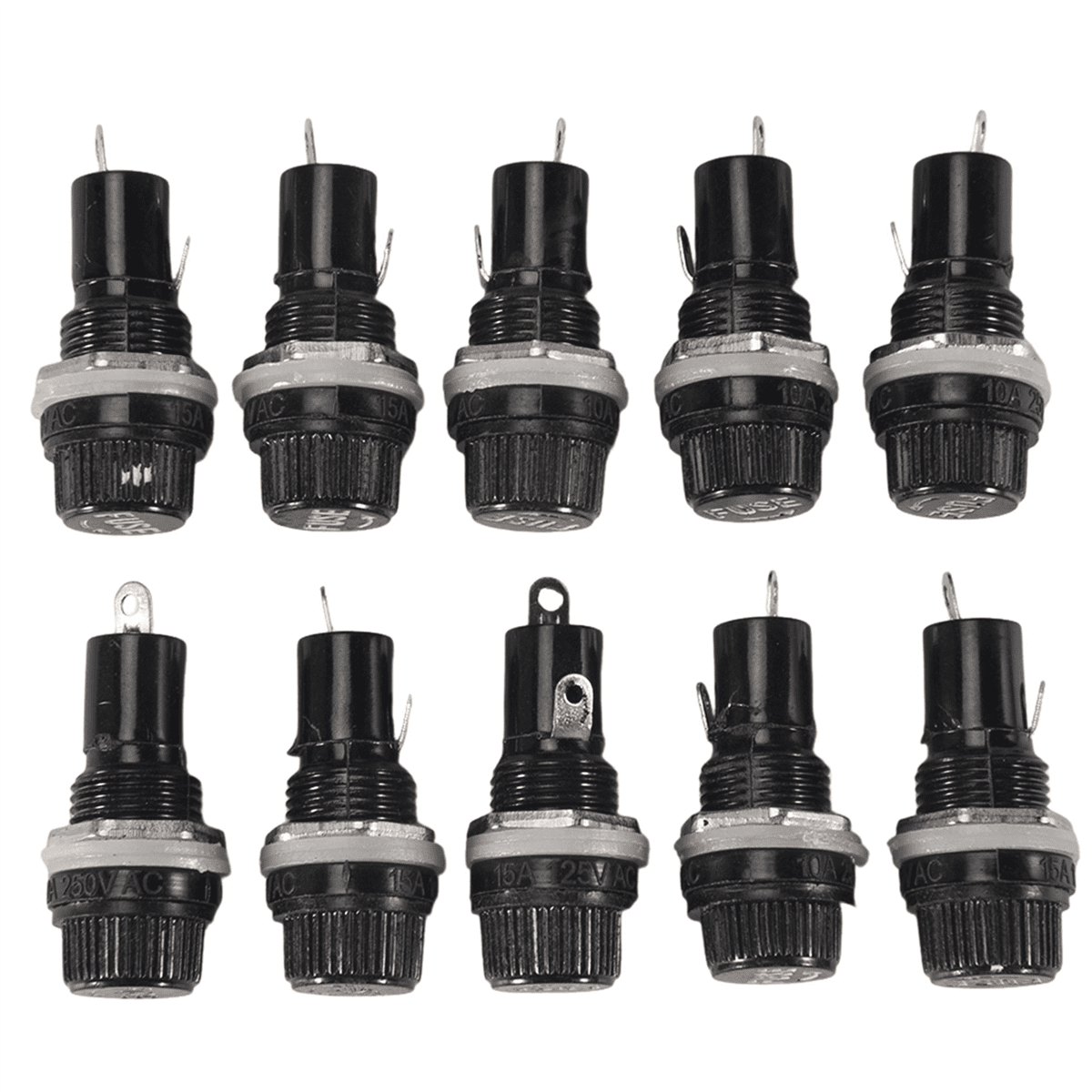 10 Pcs Electrical Panel Mounted 5 x 20mm Fuse Holder pwm25 - Walmart.com
