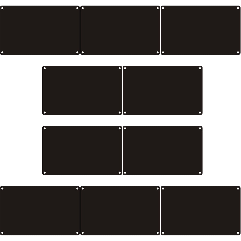 10 Pcs Emblems DIY Slate Blank Sign Office Signs Name Plate Nameplate ...
