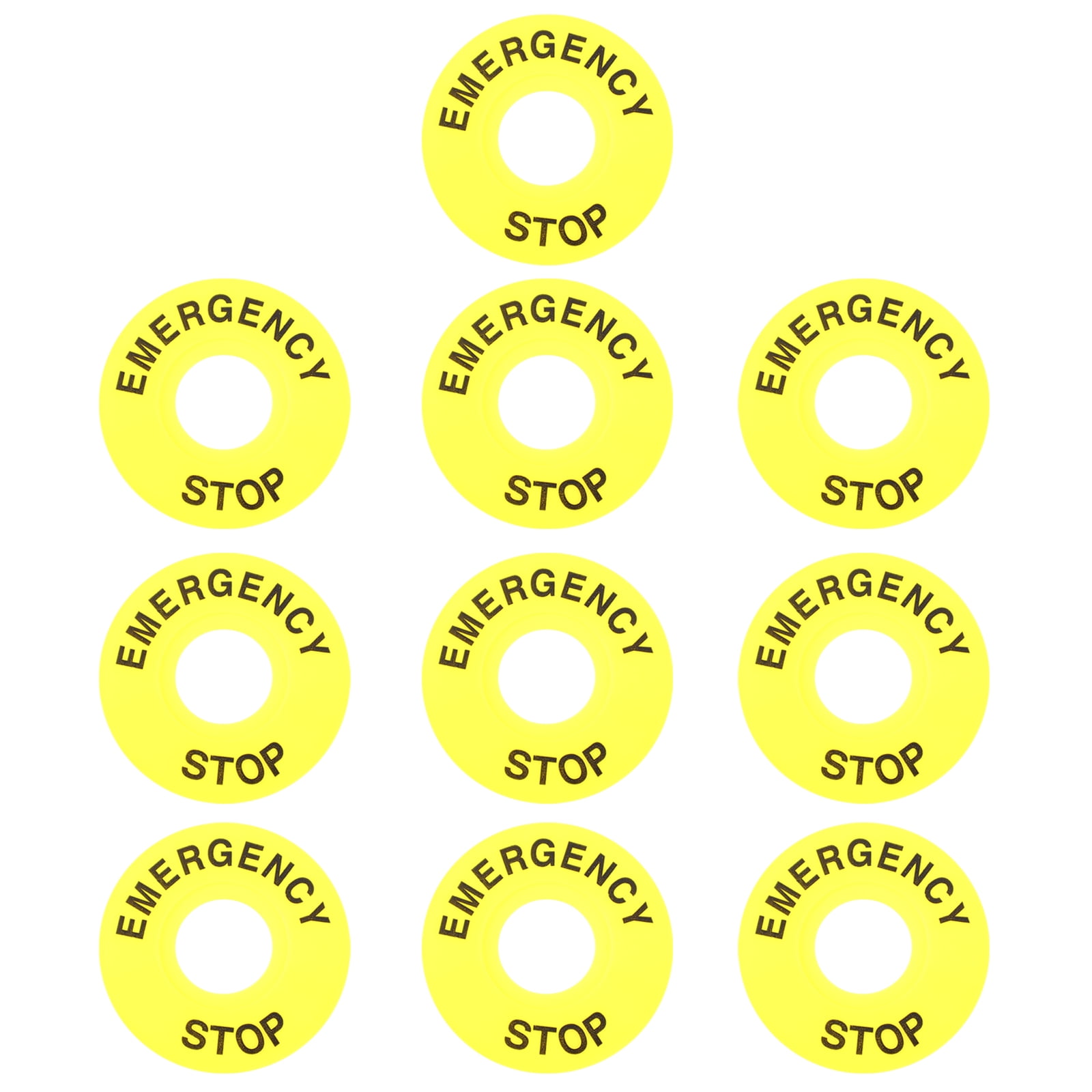 10 Pcs Emergency Sign Push Button Switch Signs Yellow - Walmart.com