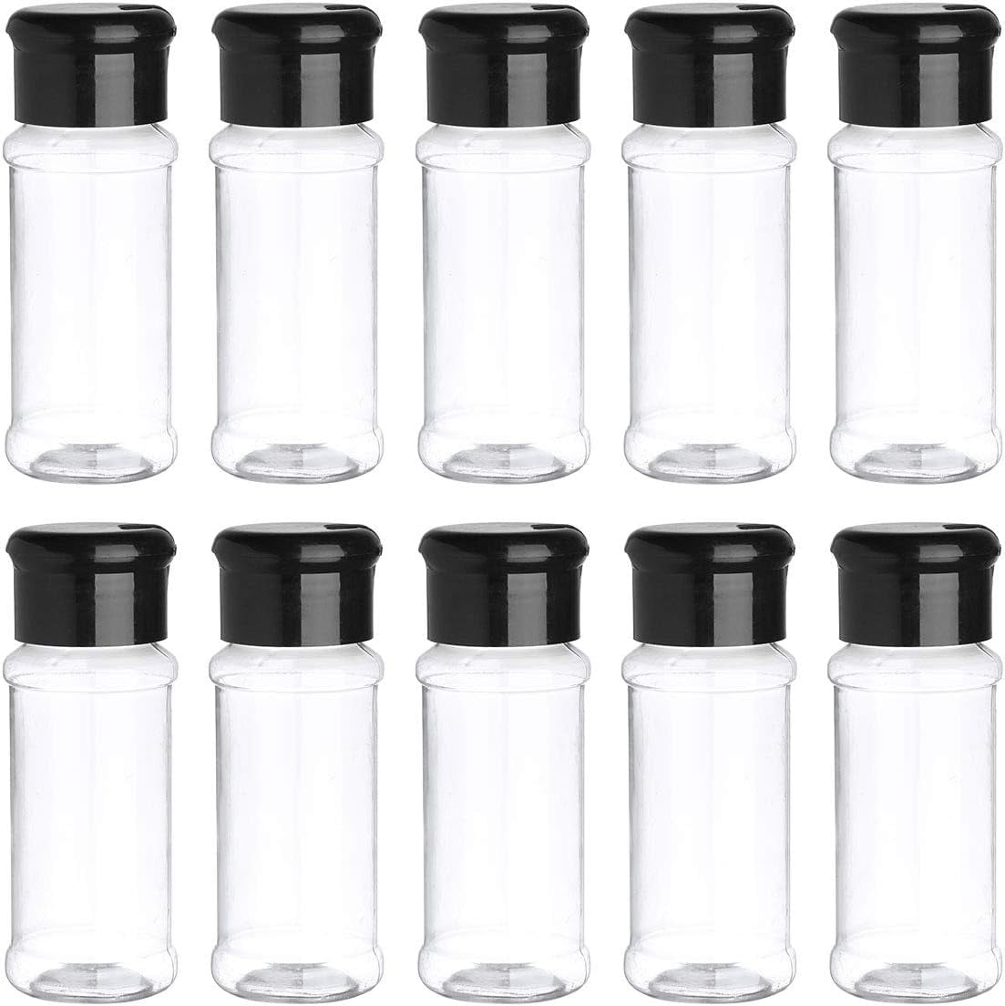 10 Pcs Empty Glass Spice Bottles, Spice Jar Containers, Salt Pepper ...