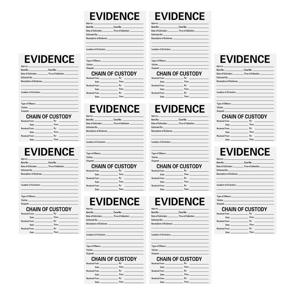 10 Pcs Evidence Stickers Evidence Collection Tags Crime Scene Markers ...
