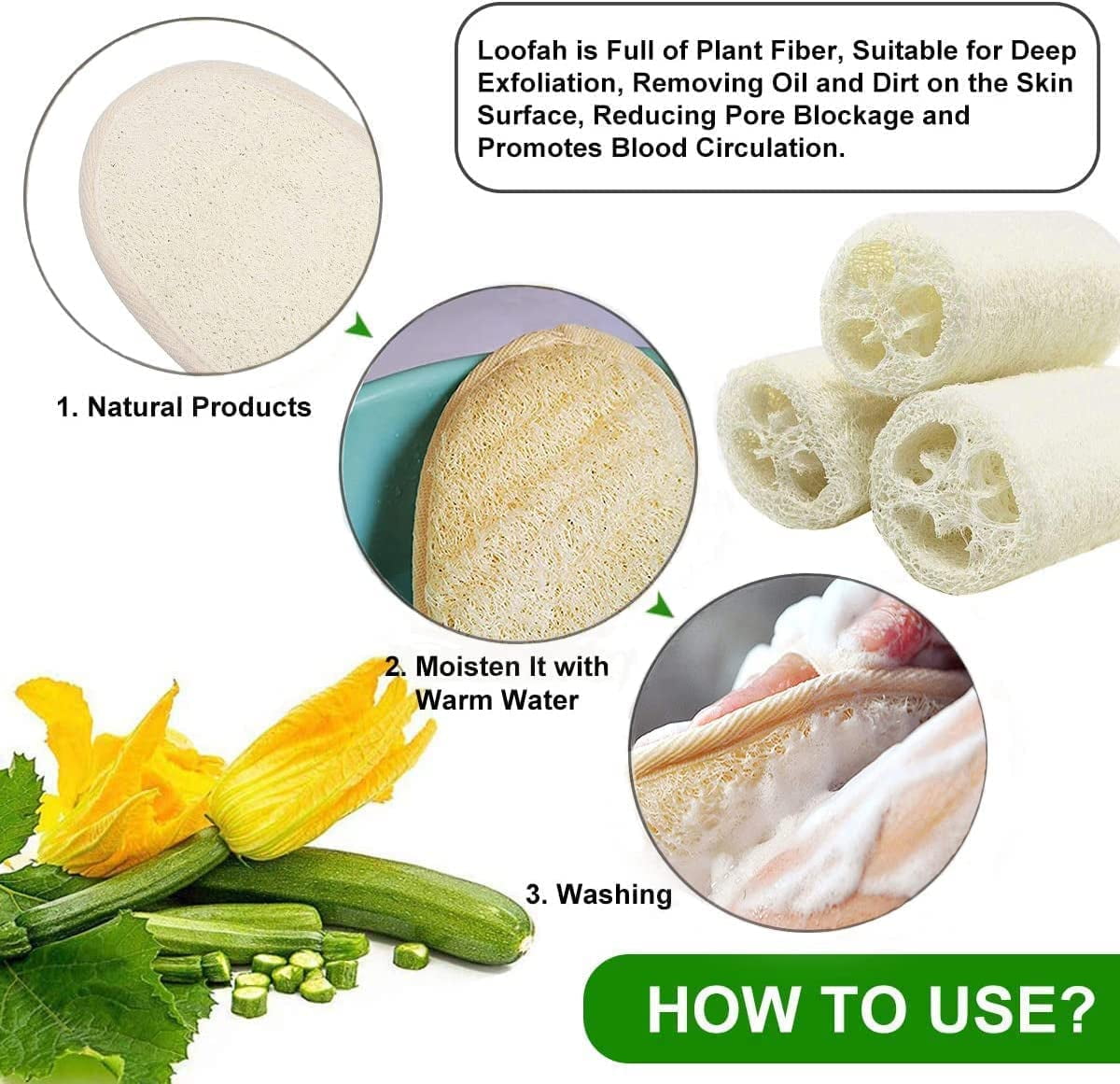 10 Pcs Exfoliating Facial Loofah Scrubbers Natural Face Exfoliator Pad ...