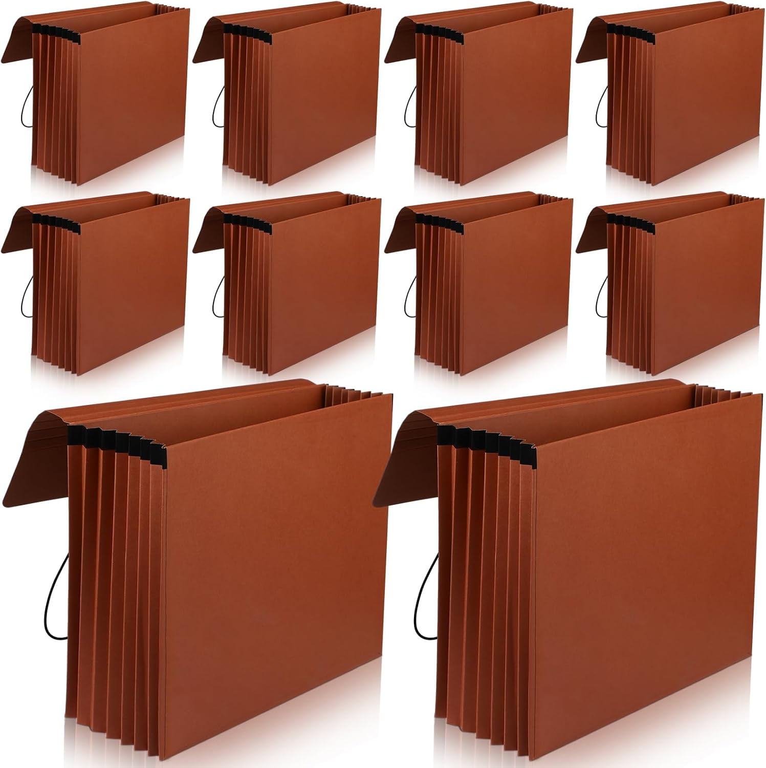 10 Pcs Expanding File Wallet with Flap and Elastic Cord Closure 5-1/4 ...