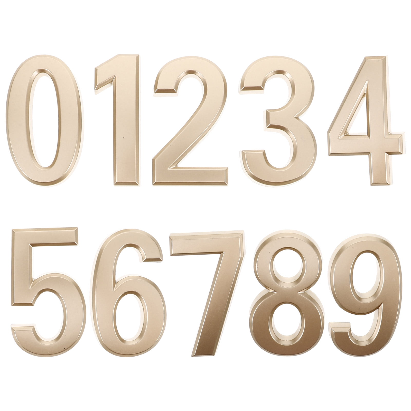 10 Pcs Exterior House Numbers Address Signs for Houses Golden - Walmart.com