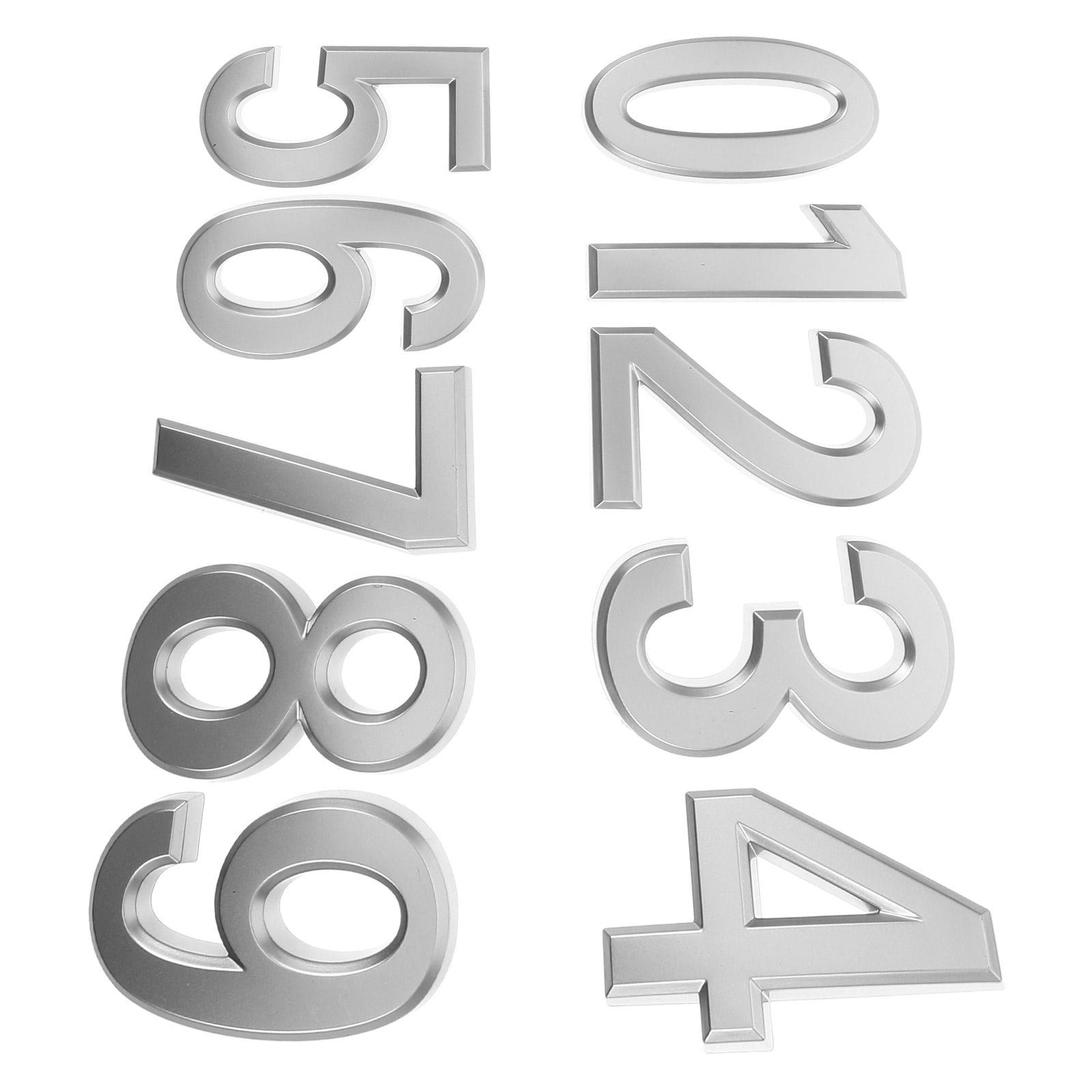 10 Pcs Exterior House Numbers Address Signs for Houses Silver - Walmart.com