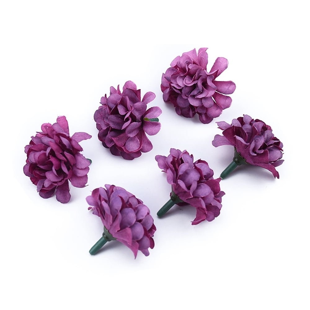 10 Pcs Fake Flower Heads, Silk Flower Head in Bulk Artificial Mini ...
