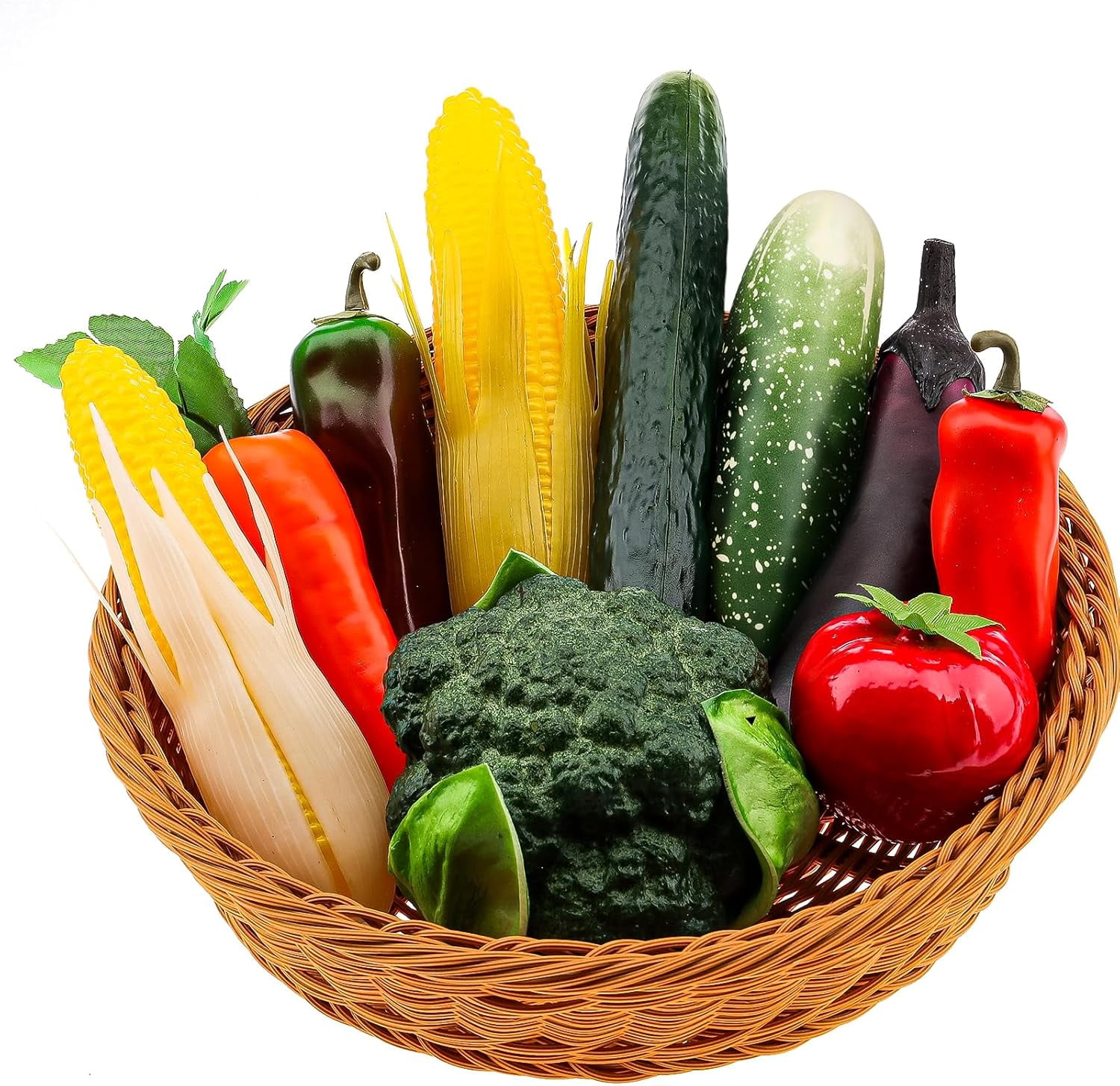10 Pcs Fake Vegetables,Realistic Plastic Fake Fruit and Vegetable ...