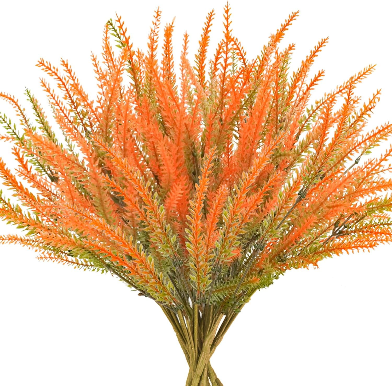 10 Pcs Fall Flowers, UV Resistant Artificial Lavender Flowers Faux ...