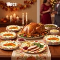 10 Pcs Fall Pumpkin Maple Tableware Party Supplies Set, Disposable ...