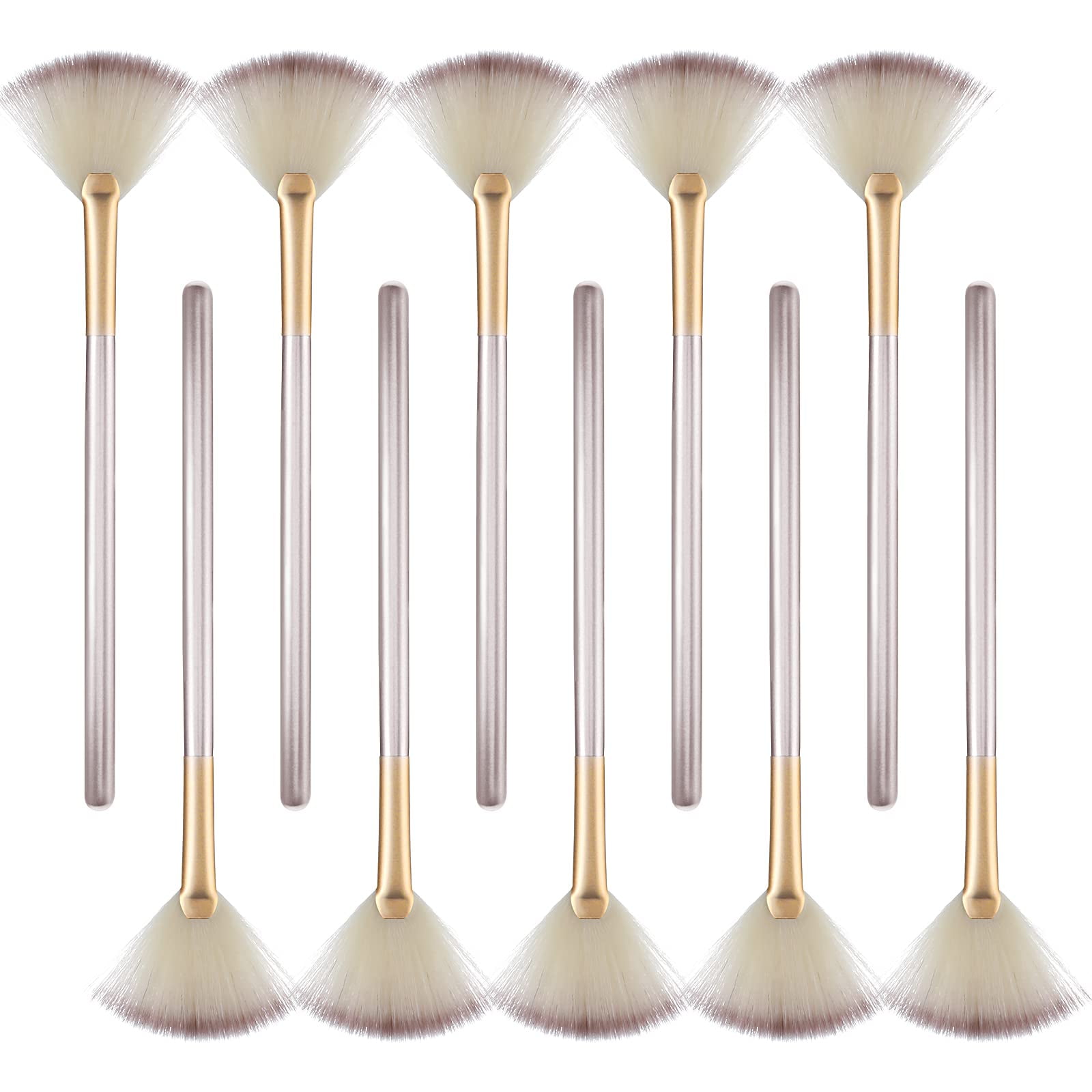 10 Pcs Fan Brushes ZS23 for Facials, Fan Mask Brushes, Soft Facial ...