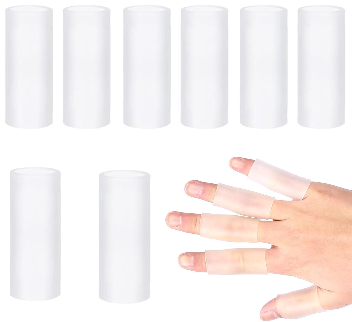 10 Pcs Finger Sleeve Protectors,Bexikou Finger Protectors Finger ...