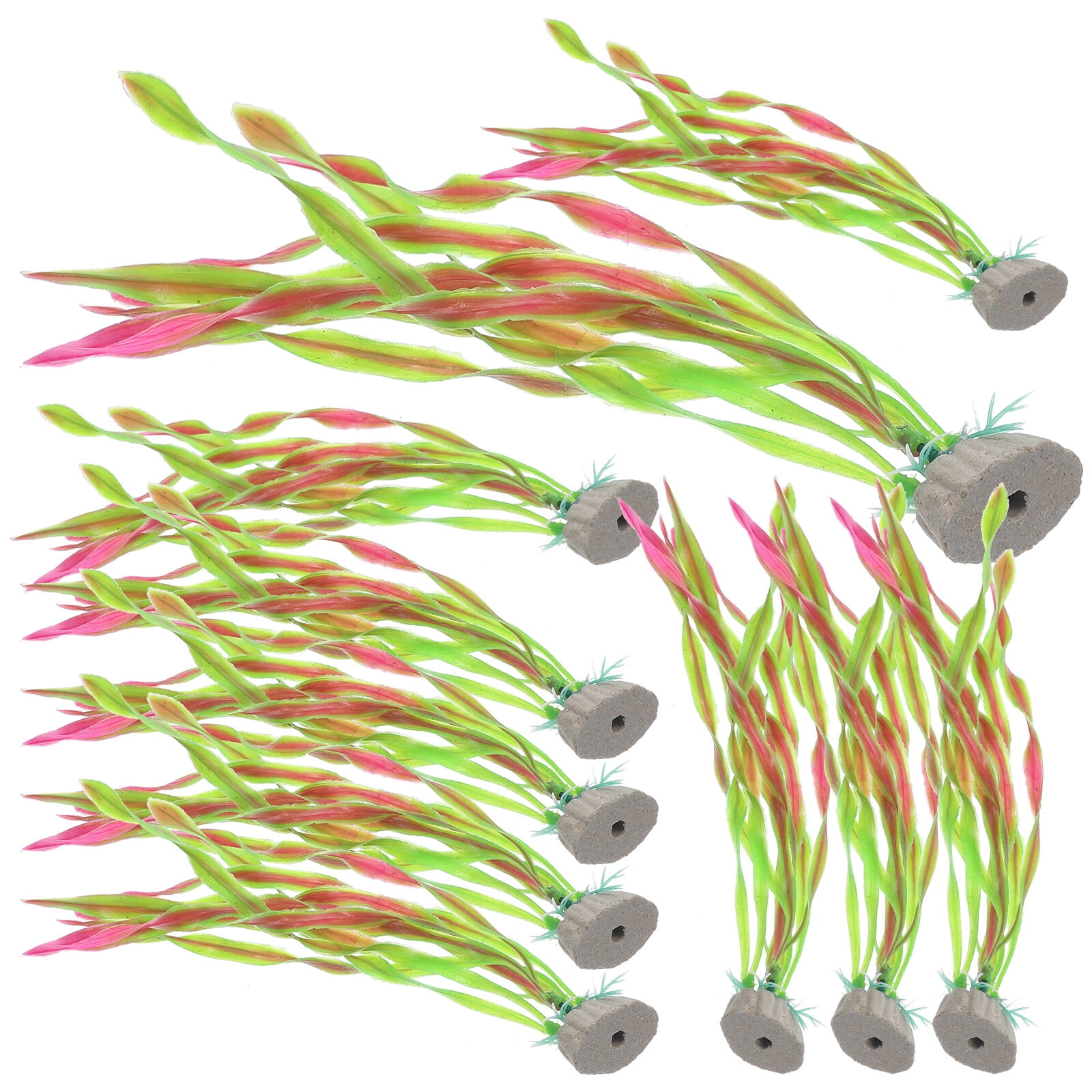 10 Pcs Fish Toy Aquarium Landscaping Simulated Plant Fake Tank Grass ...