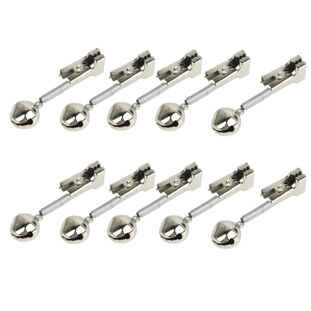 10 Pcs Fishing Bite Alarm Double Fishing Rod Bell Twin Ring Bells with ...