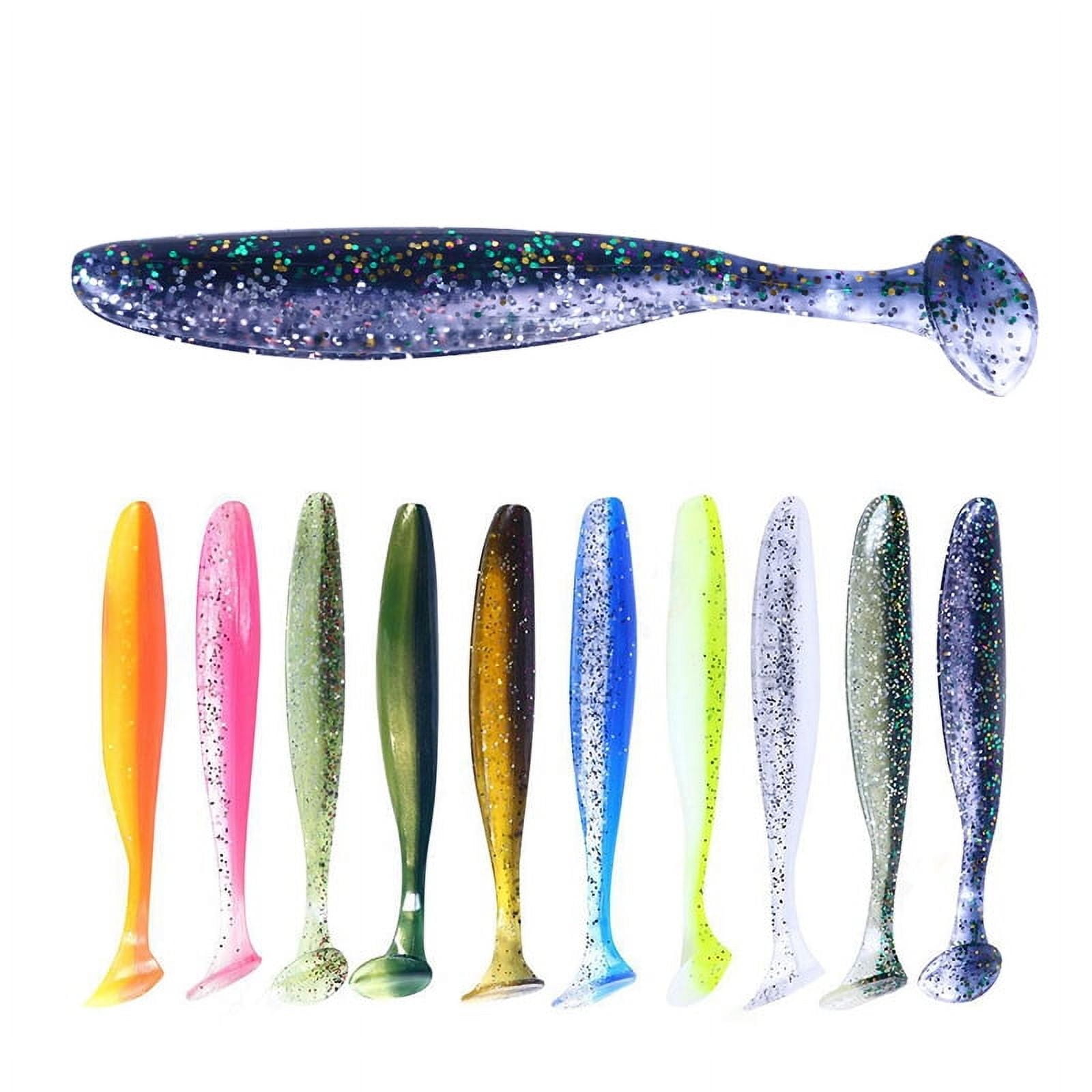 10 Pcs Fishing Lures Soft Baits For Bass, Crappie, Panfish, Catfish ...