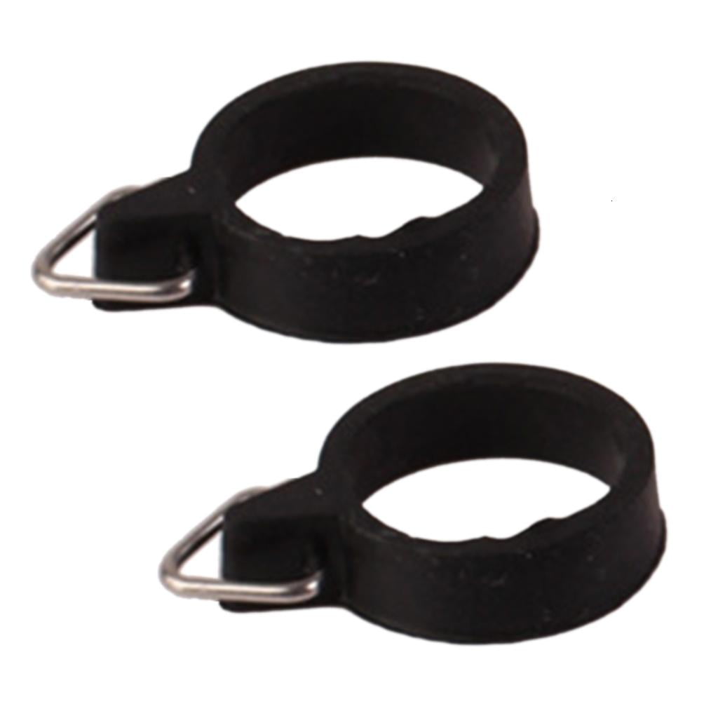 10 Pcs Fishing Rod Hook Keeper Rubber Rings Metal Holder Lure Baits ...