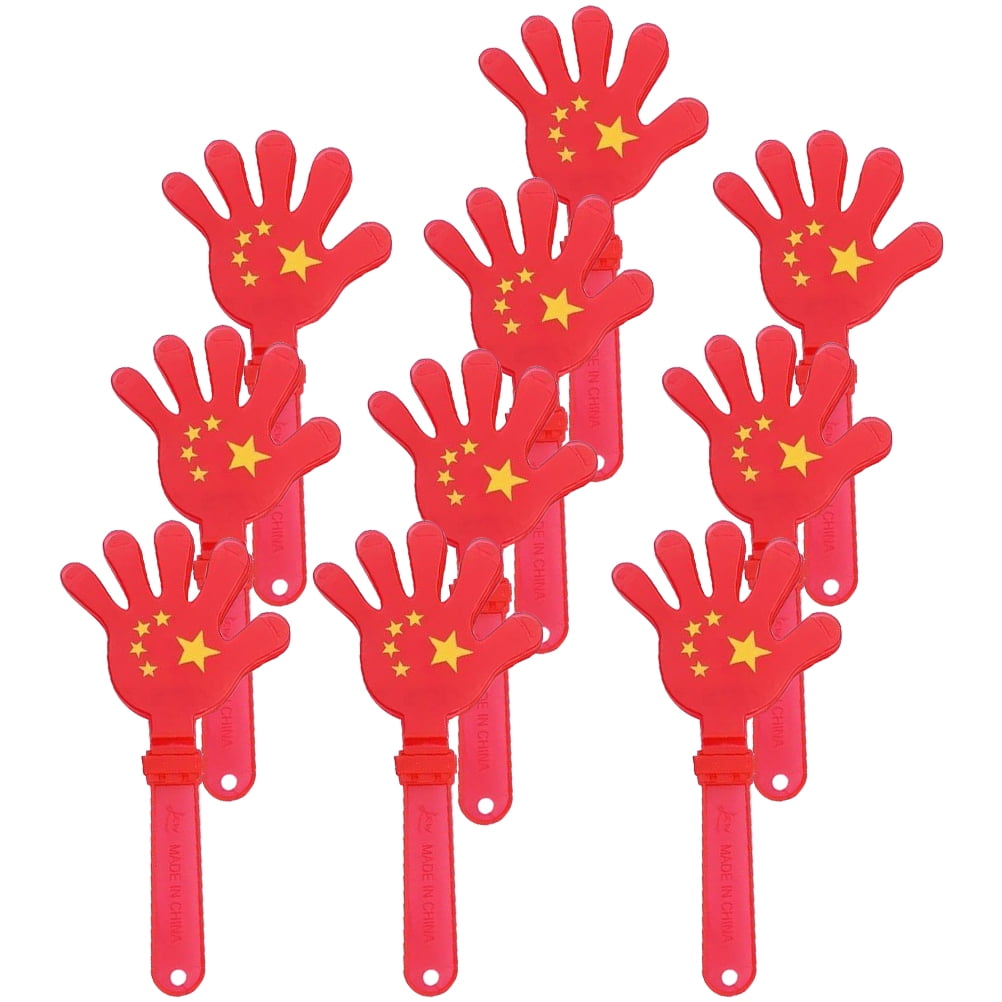 10 Pcs Five-star Red Flag Clapping Hands National Day Cheering Props ...