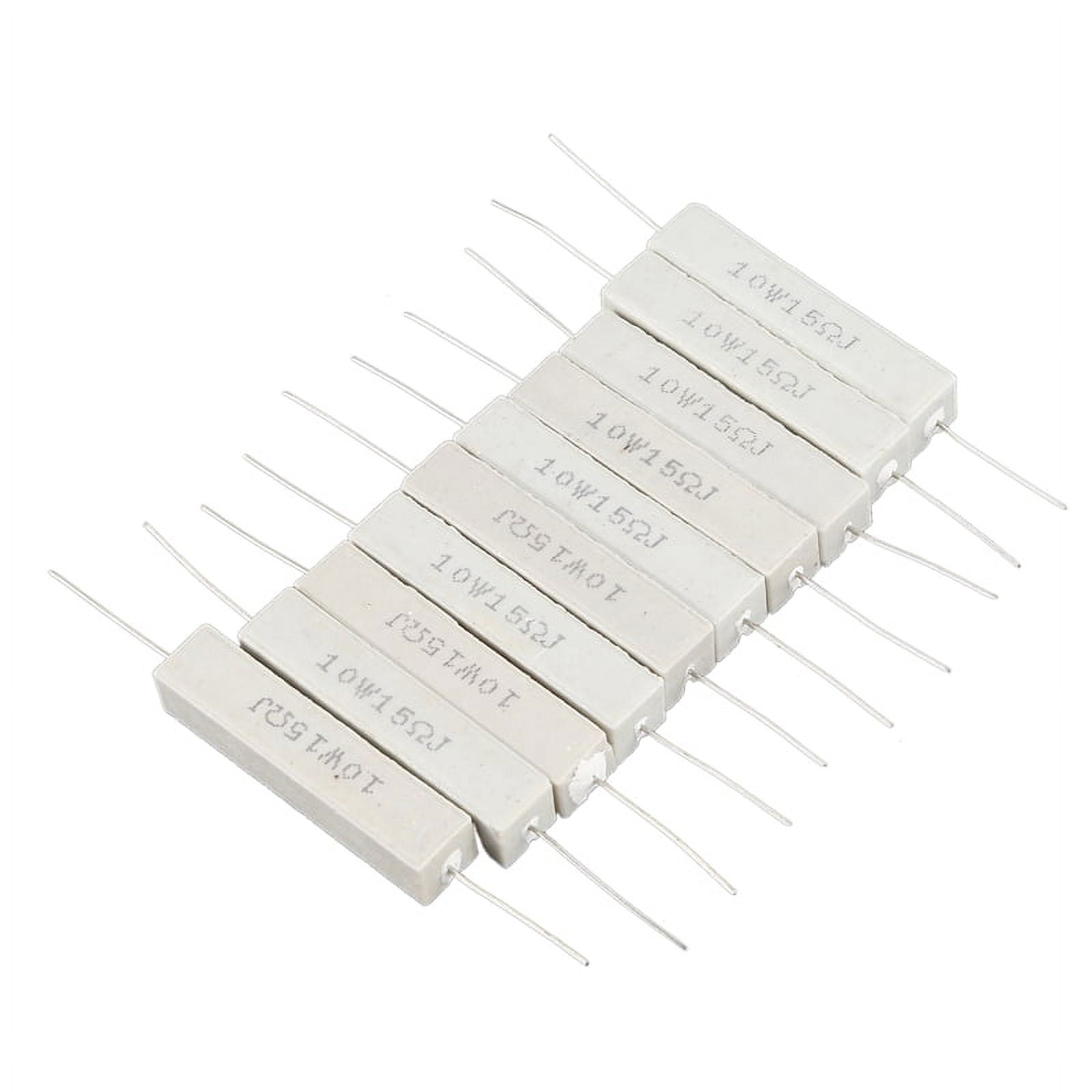 10 Pcs Fixed Ceramic Cement Resistors 15 Ohm 10W Watt 5%,10 x Cement ...