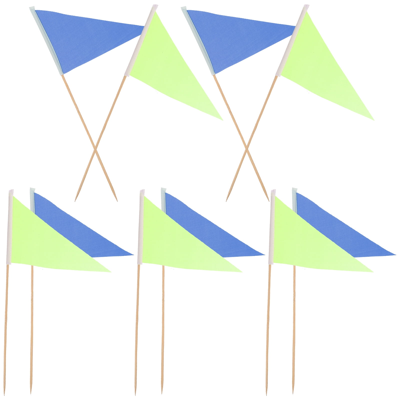 10 Pcs Flag Lawn Marking Flags Yard Supplies for Triangular Ground ...